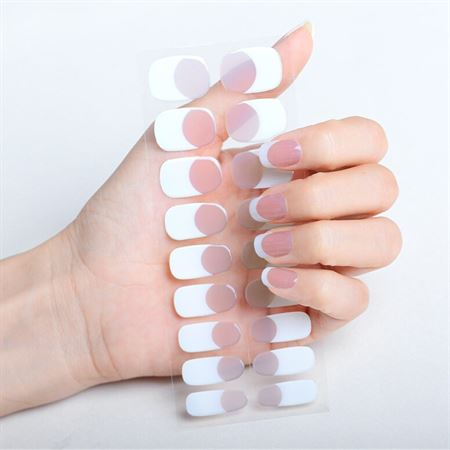 Semi Cured Gel Negle Nail Stickers | Classic French (JK-331 ...